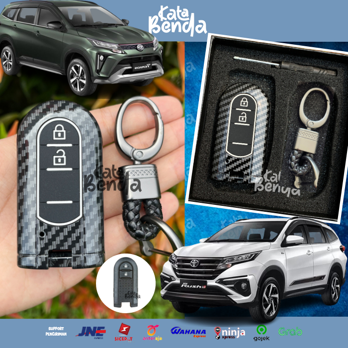 Jual Cover Remote Carbon Toyota Rush / Terios New Sarung Kunci Keyless ...