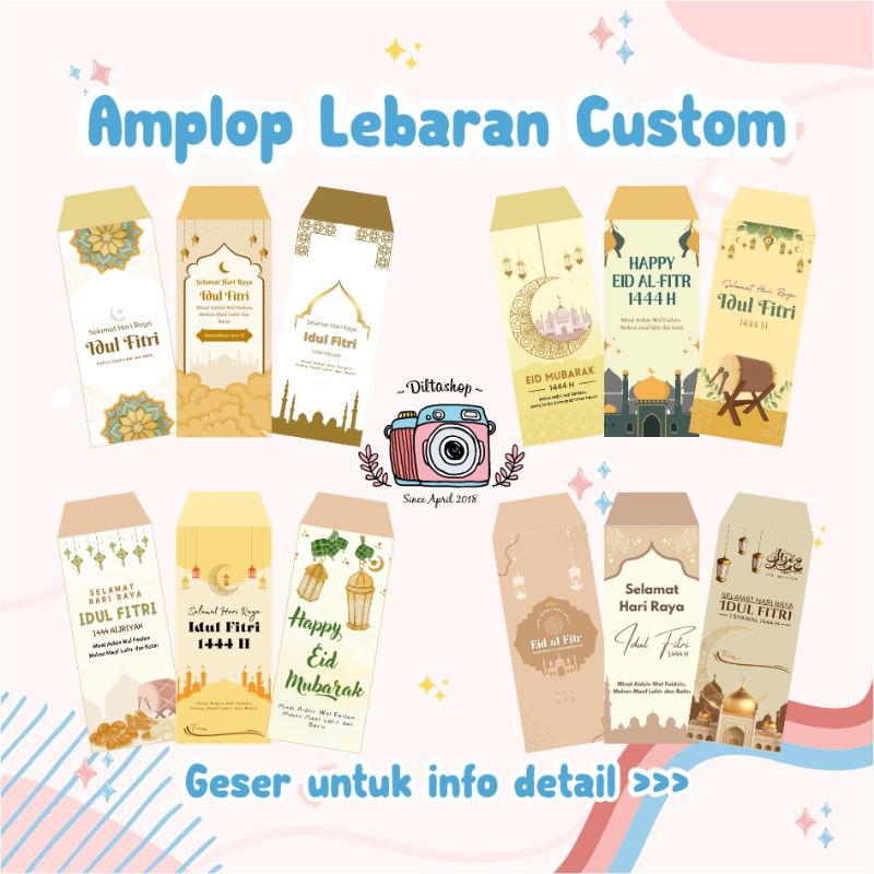 Jual Amplop Lebaran Idul Fitri Custom (Large) / Amplop Lebaran Custom ...