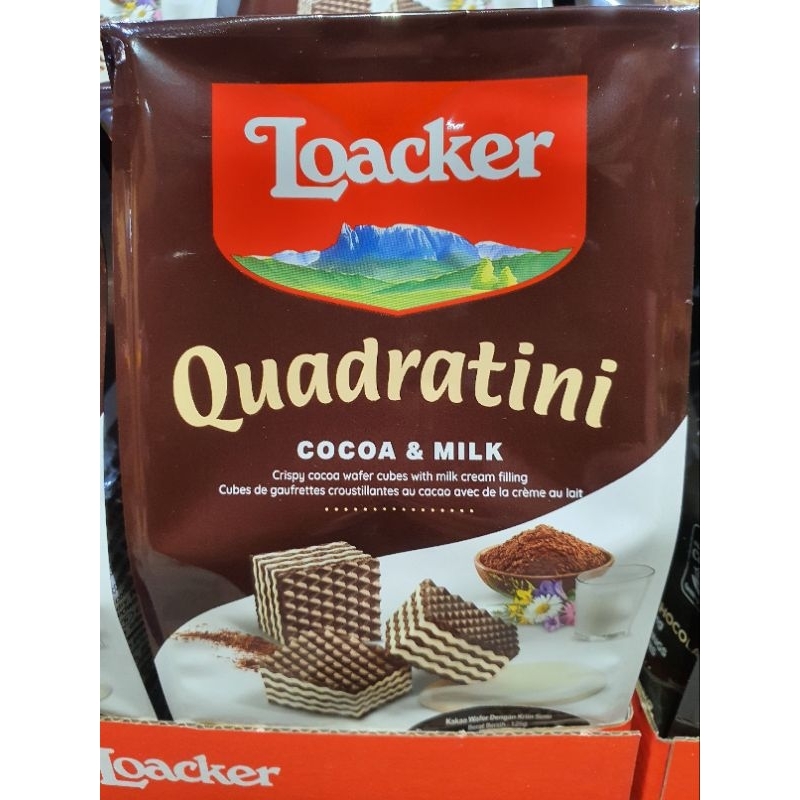 Jual Loacker Wafer Quadratini Chocolate Napolitaner Hazelnut Vanilla ...