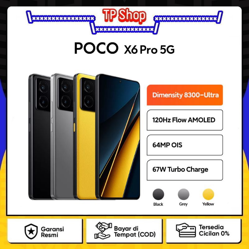 Jual XIAOMI POCO X6 PRO 5G 12/512 GB GARANSI RESMI | Shopee Indonesia