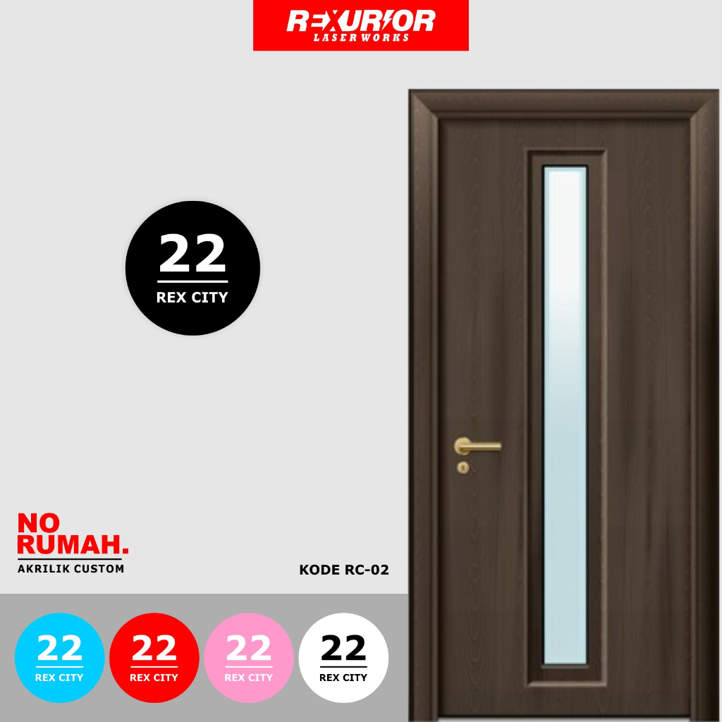 Jual Nomor Rumah Akrilik Custom Minimalis Bulat | No Pintu / No Gerbang ...