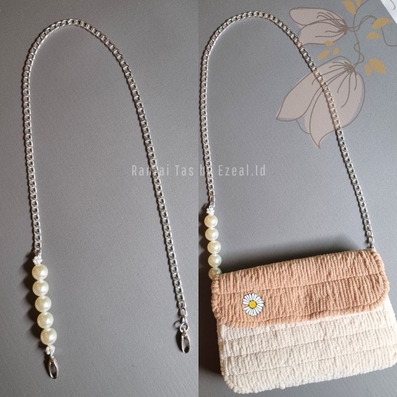 Jual Rantai Tas Panjang Selempang Anti Karat Mix Mutiara Besar Kokoh ...