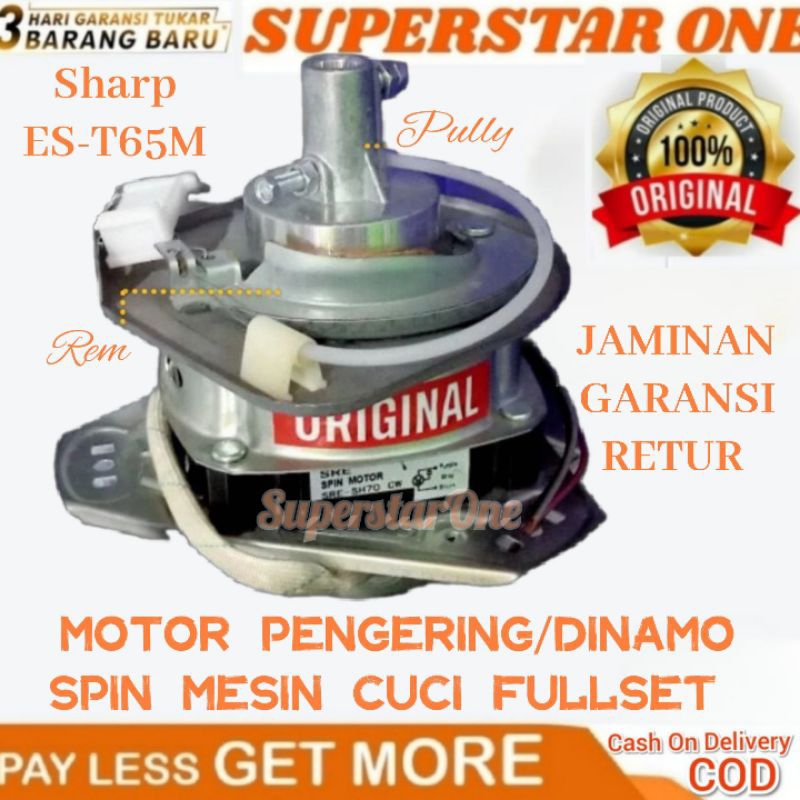 Jual Motor Pengering/Dinamo Spin Mesin Cuci Sharp ES-T65M | Shopee Indonesia
