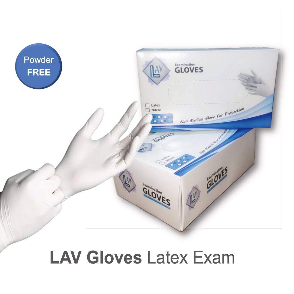 Jual Sarung Tangan Latex LAV Gloves Latex Powdered | Shopee Indonesia
