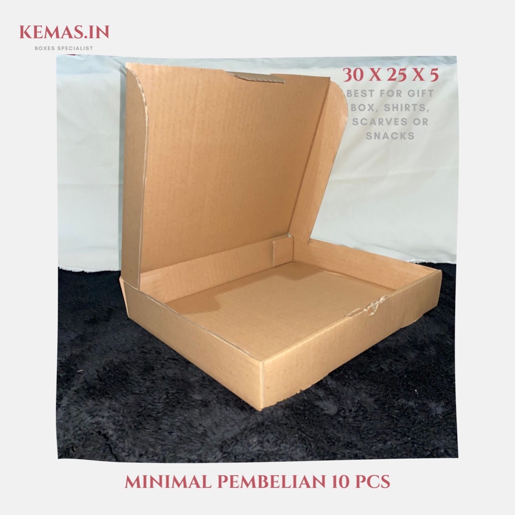 Jual (100 PCS TERMURAH) Kardus Die Cut 30x25x5 - Karton Box Dus ...