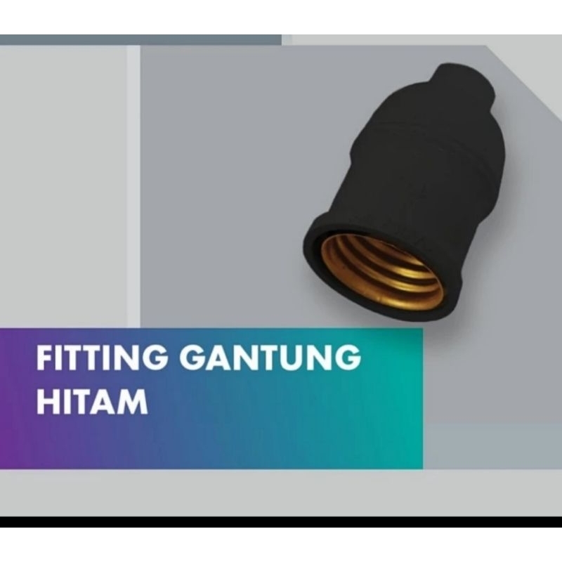 Jual Fiting lampu gantung hitam E27 Fiting gantung lampu | Shopee Indonesia