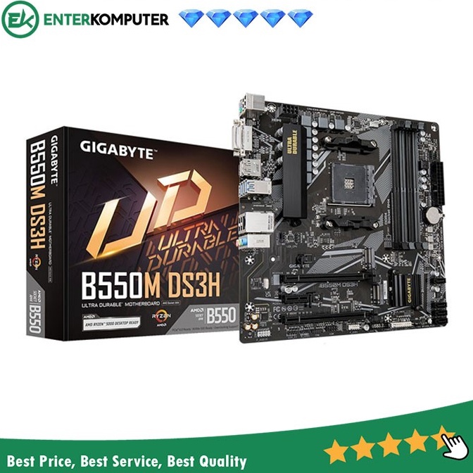Jual ART O13N Gigabyte B55M DS3H AM4 AMD Promontory B55 DDR4 USB32 ...