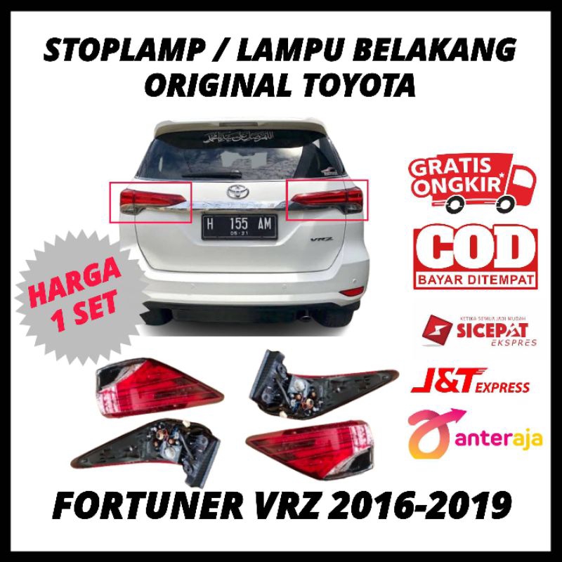 Jual LAMPU STOP LAMP STOPLAMP LAMPU BELAKANG FORTUNER VRZ 2016 2017 ...
