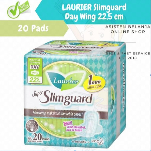 Jual LAURIER Super Slimguard Slim Guard 1mm Day Wing 22,5 cm isi 20 ...