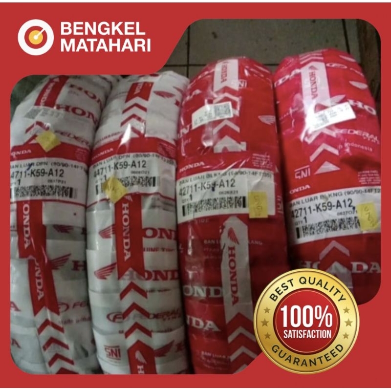 Jual BAN TUBELESS FEDERAL SET K59-A12 ORIGINAL AHM | Shopee Indonesia