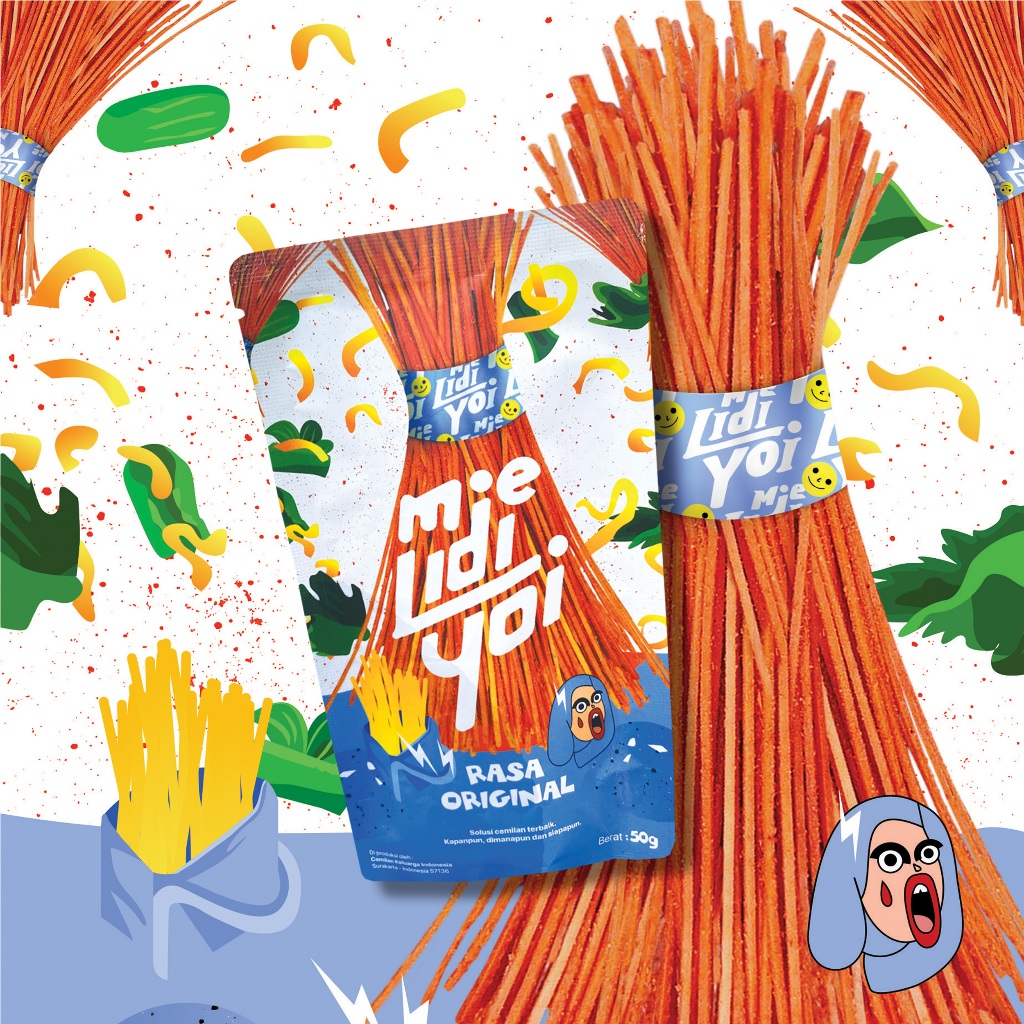 Jual Snack Mie Lidi Yoi Cemilan jajanan jadul kudapan snacks makanan ...