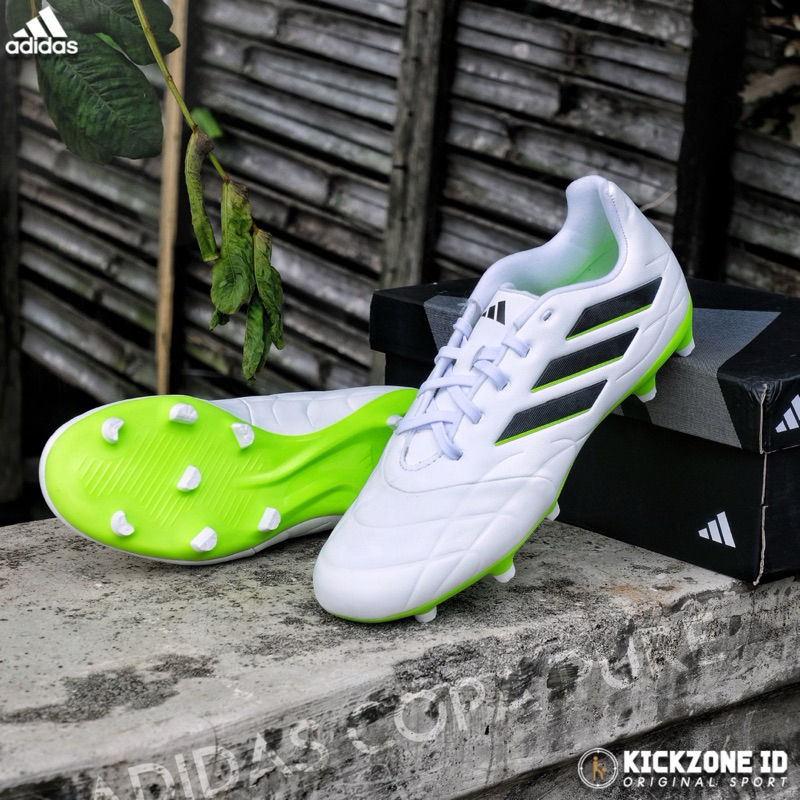 Jual Sepatu Bola Adidas Copa Pure.3 FG - White Green HQ8984 Original ...