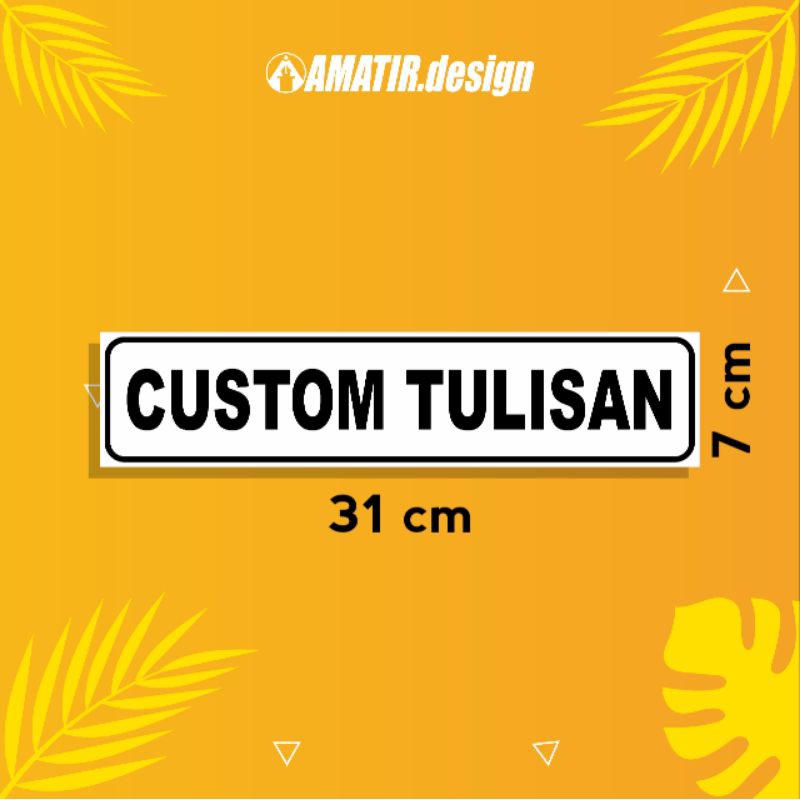 Jual STIKER CUSTOM TULISAN (Bahan Vinyl + Laminasi Glossy) | Shopee ...