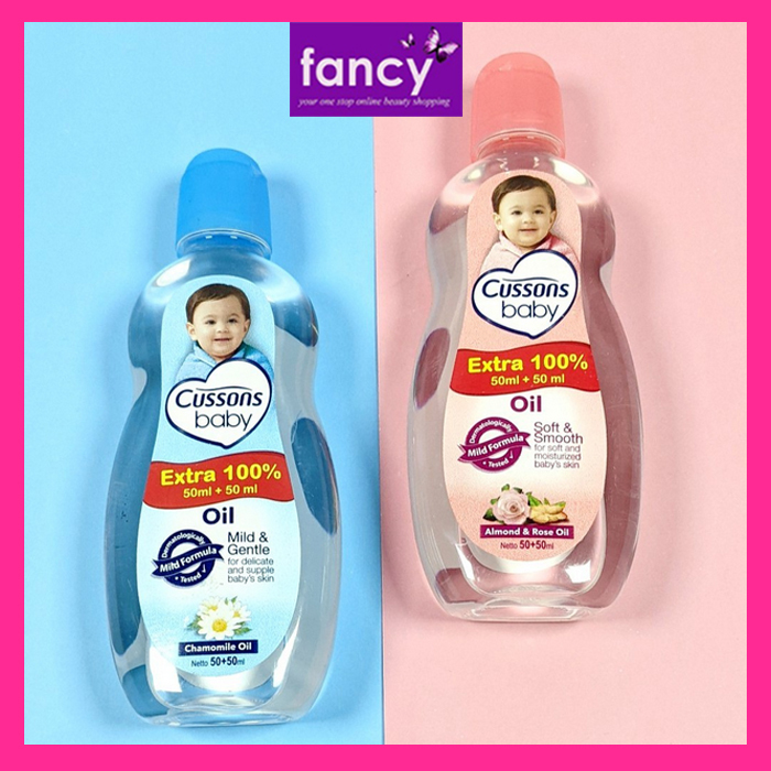 Jual Cussons BABY OIL 100 (50+50) / 200 (100+100) ml Wangi Lembut Mild ...