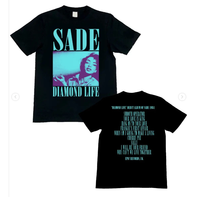 Jual Tshirt kaos band Sade - Diamond Life Fanmade by Graphic whorez ...