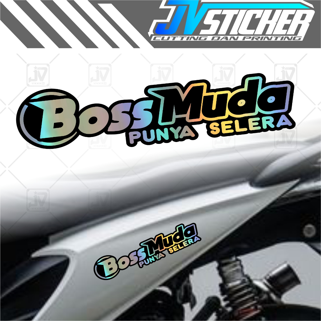 Jual stiker bos muda punya selera cutting sticker motor murah kata kata ...
