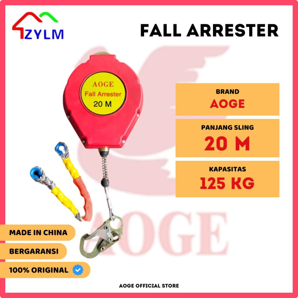 Jual AOGE Fall Arrester 20 Meter | Shopee Indonesia