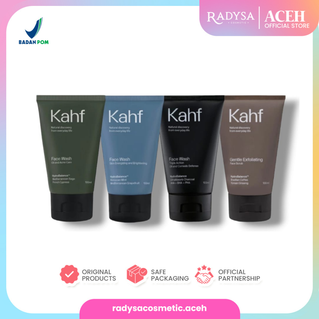 Jual 𝐑𝐀𝐃𝐘𝐒𝐀 - KAHF Face wash / Gentle Exfoliating 100ml | Shopee Indonesia
