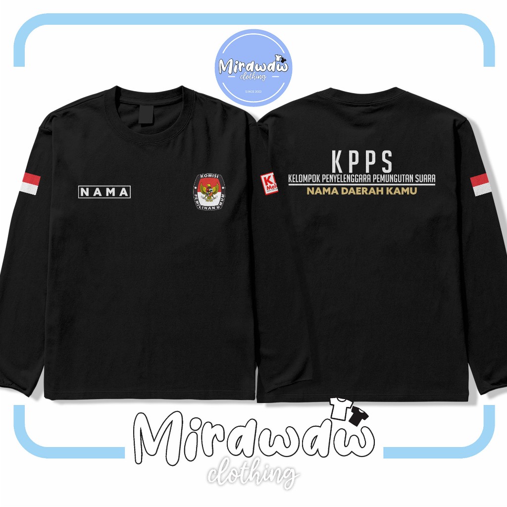Jual Kaos KPPS Kelompok Penyelenggara Pemungutan Suara KPU Gratis Nama ...