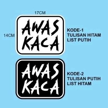 Jual STICKER AWAS KACA / CUSTOM STICKER SATUAN | Shopee Indonesia