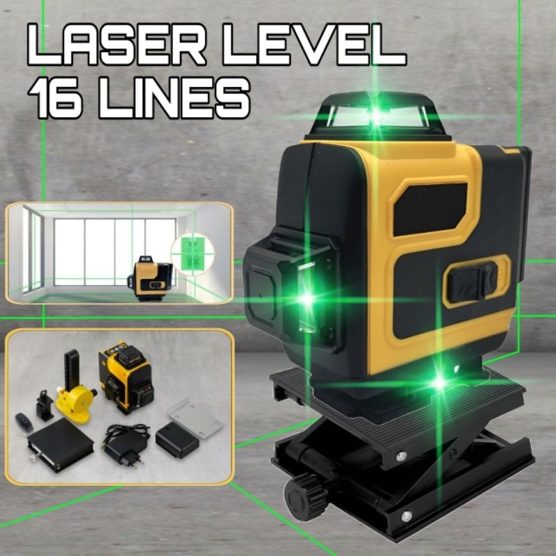 Jual Taffware Laser Level 16 Lines Self Leveling Ground and Wall Green ...