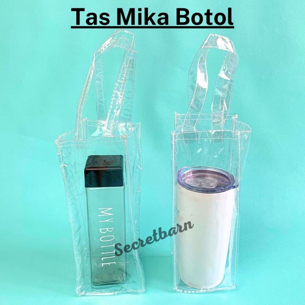 Jual TAS MIKA BENING BOTOL 10 X 25 | Goodie bag Tumbler transparan ...