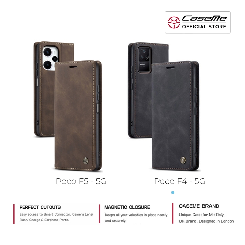 Jual Caseme POCO F4 F5 5G Casing Flip Leather Wallet Premium Tahan ...