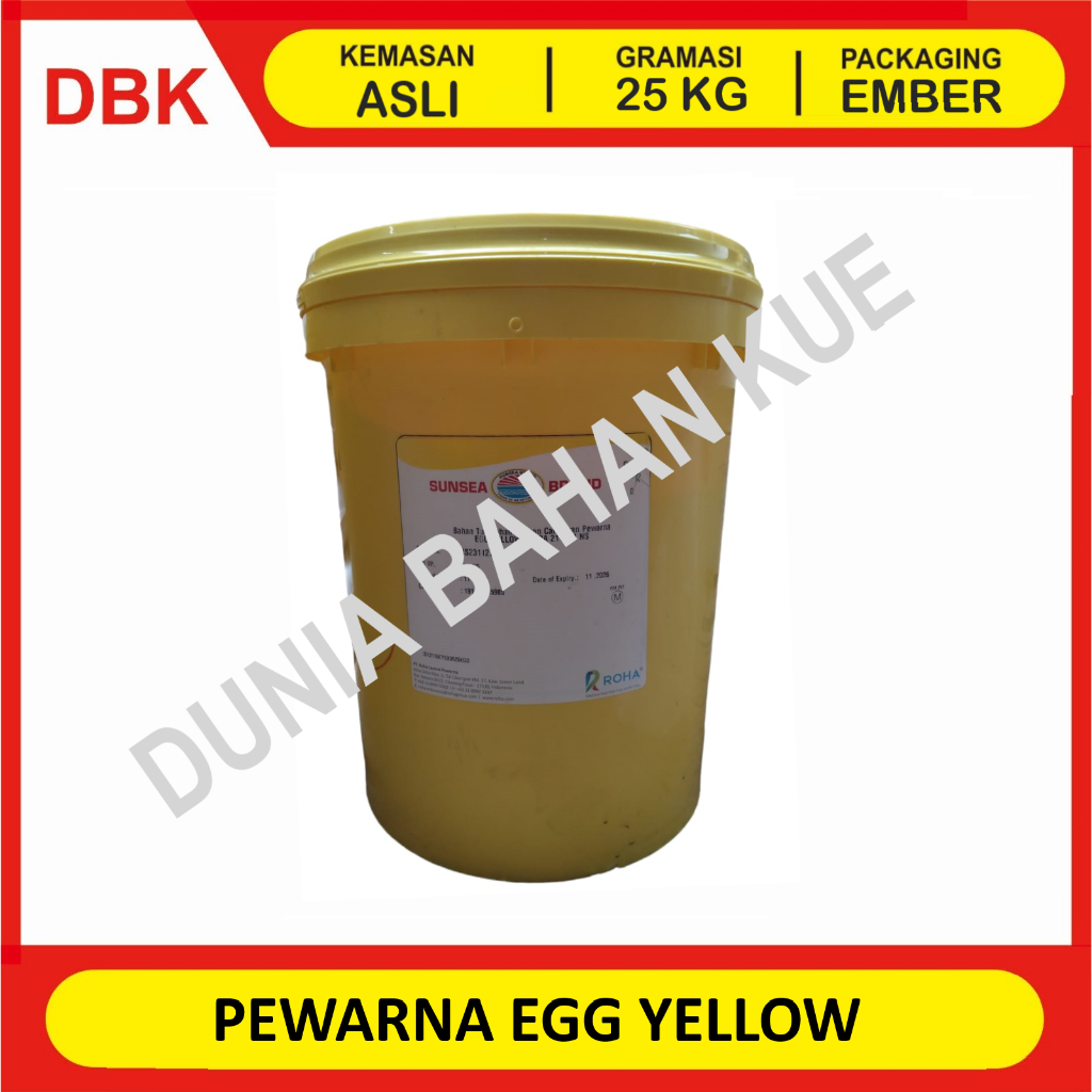 Jual PEWARNA EGG YELLOW / KUNING TELUR - 1 PAIL 25 KG / PEWARNA MAKANAN ...