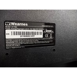 Jual MONITOR 17inch WEARNES W1702 HD Monitor Baru Full set 100% ...