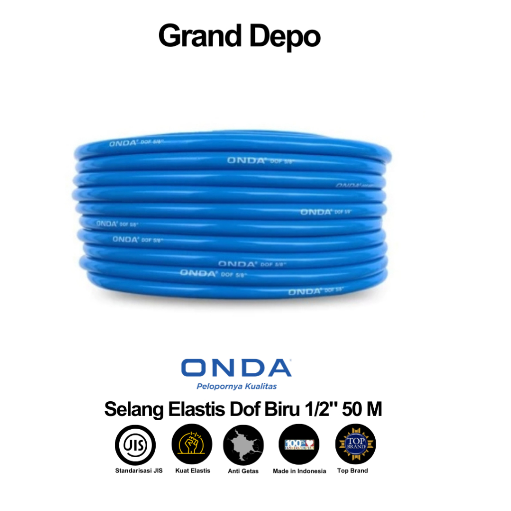 Jual Onda Selang Air Elastis Dof 1/2" 50 Meter | Shopee Indonesia