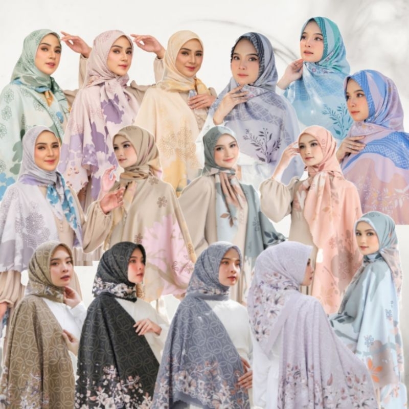 Jual ANEKA Jilbab voal motif calla lasercut motif bella square pattern ...