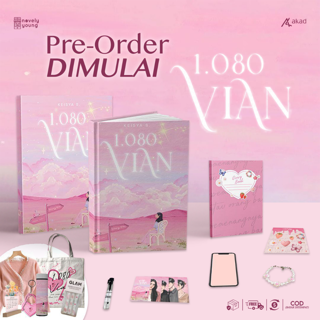 Jual Novel 1.080 Vian / 1080 Vian - Keisya S - Akad - Gratis Biaya Packing | Shopee Indonesia