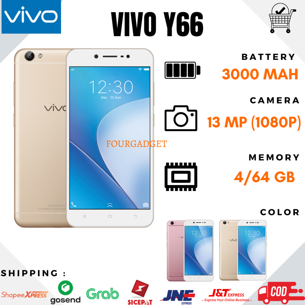 Jual VIVO Y66 RAM 4/64 GB NEW FULLSET GARANSI 1 TAHUN | Shopee Indonesia