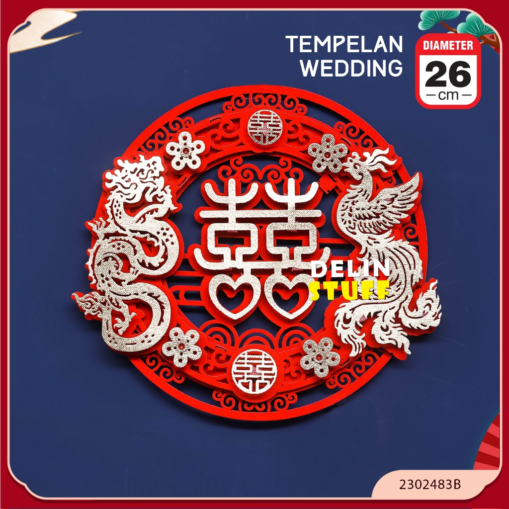 Jual Tempelan Wedding Tempelan Pintu Kamar Tempelan Sangjit Dekorasi ...