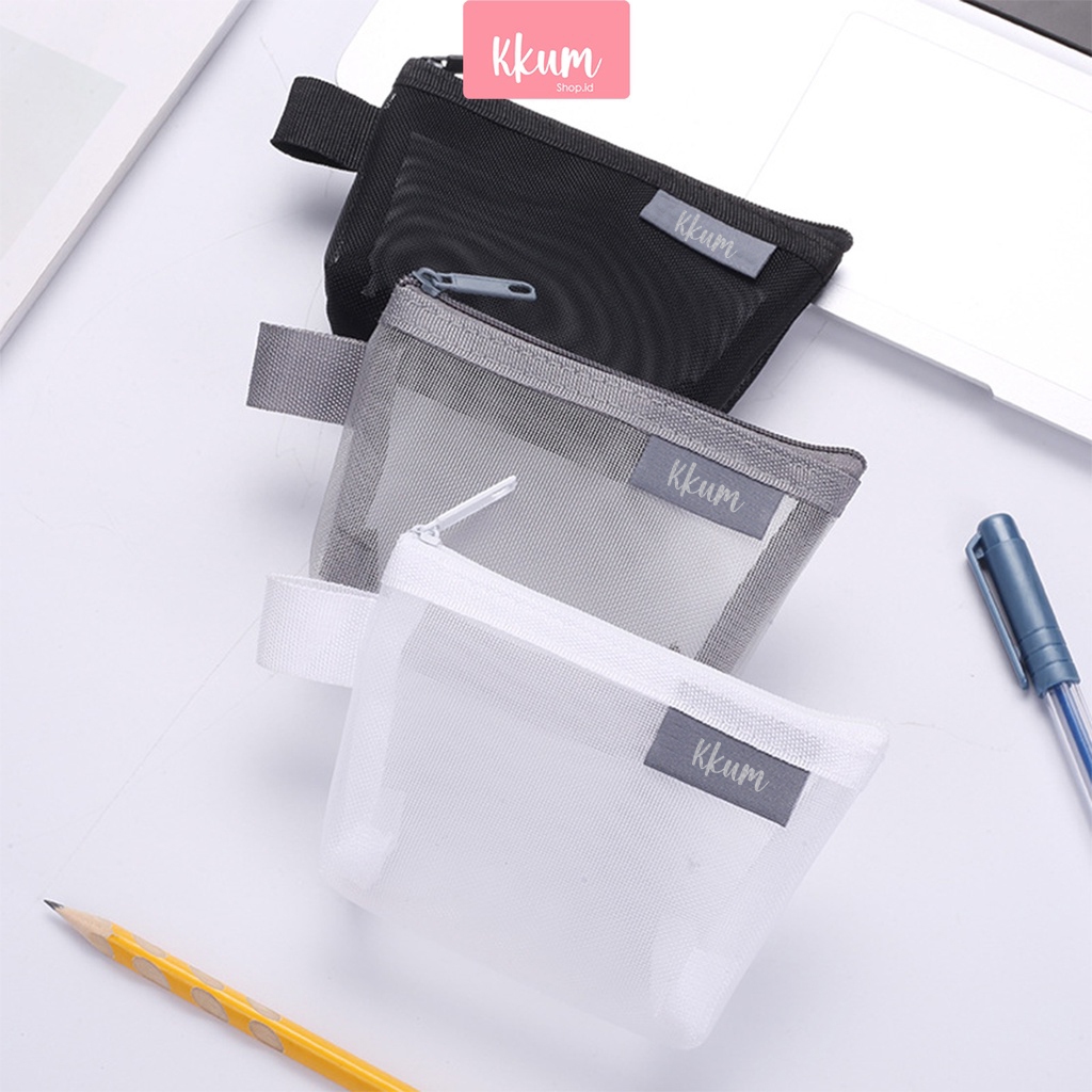 Jual Tas pouch mini jaring/ Pouch transparant/ Dompet kosmetik simple ...