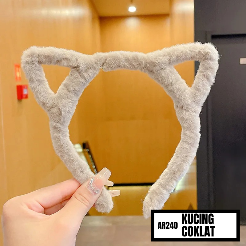 Jual Bando Karakter Telinga Kucing Kelinci Beruang Bandana Motif Hewan ...