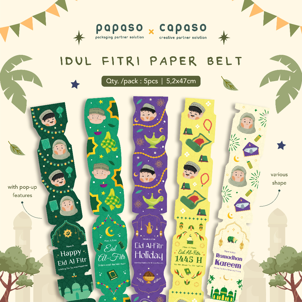 Jual Paper Belt Lebaran / Label Sleeve Packaging Lebaran / Sabuk Box ...