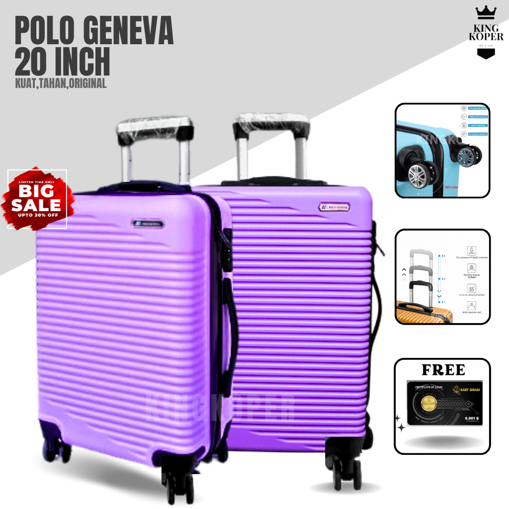 Jual Koper 20 inch Polo Cavallo 6120 cabin size - koper fiber - koper ...