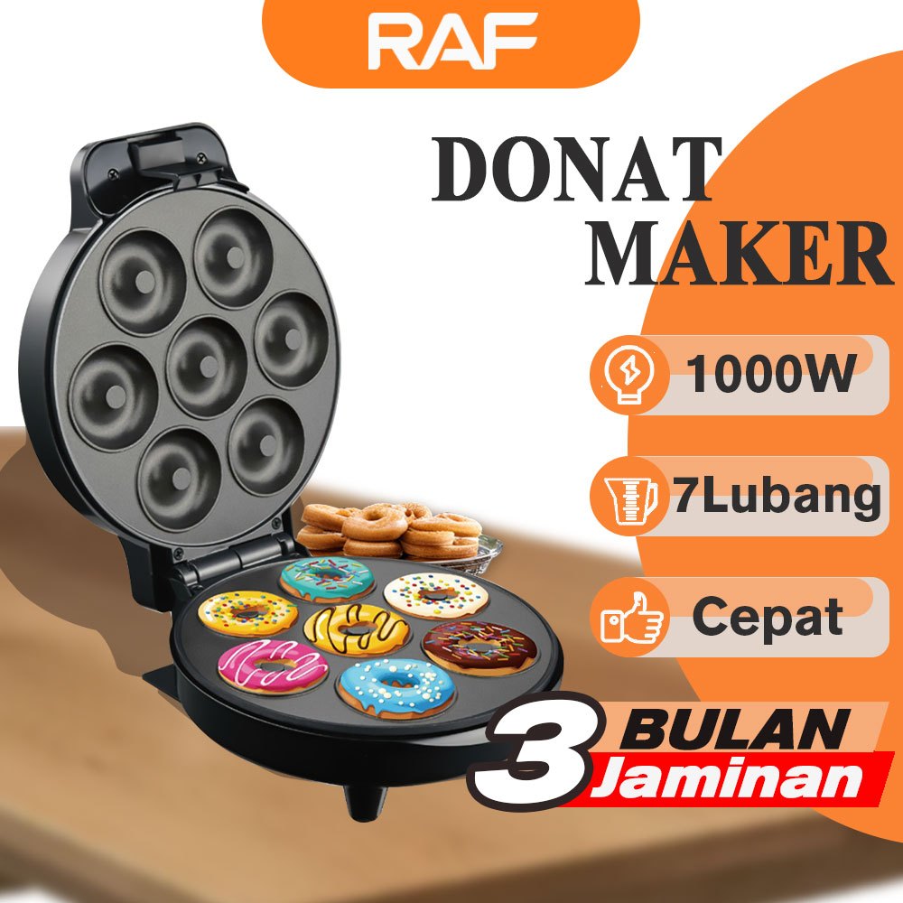 Jual RAF Cetakan Donat Maker Mini Bulat Alat Pembuat Listrik 1000W 7 ...