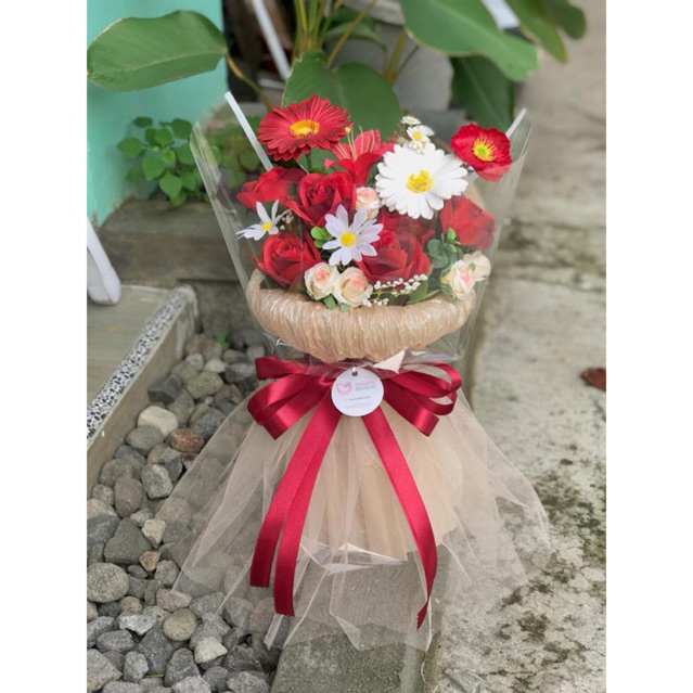 Jual Round bouquet korea style buket bunga cantik | Shopee Indonesia