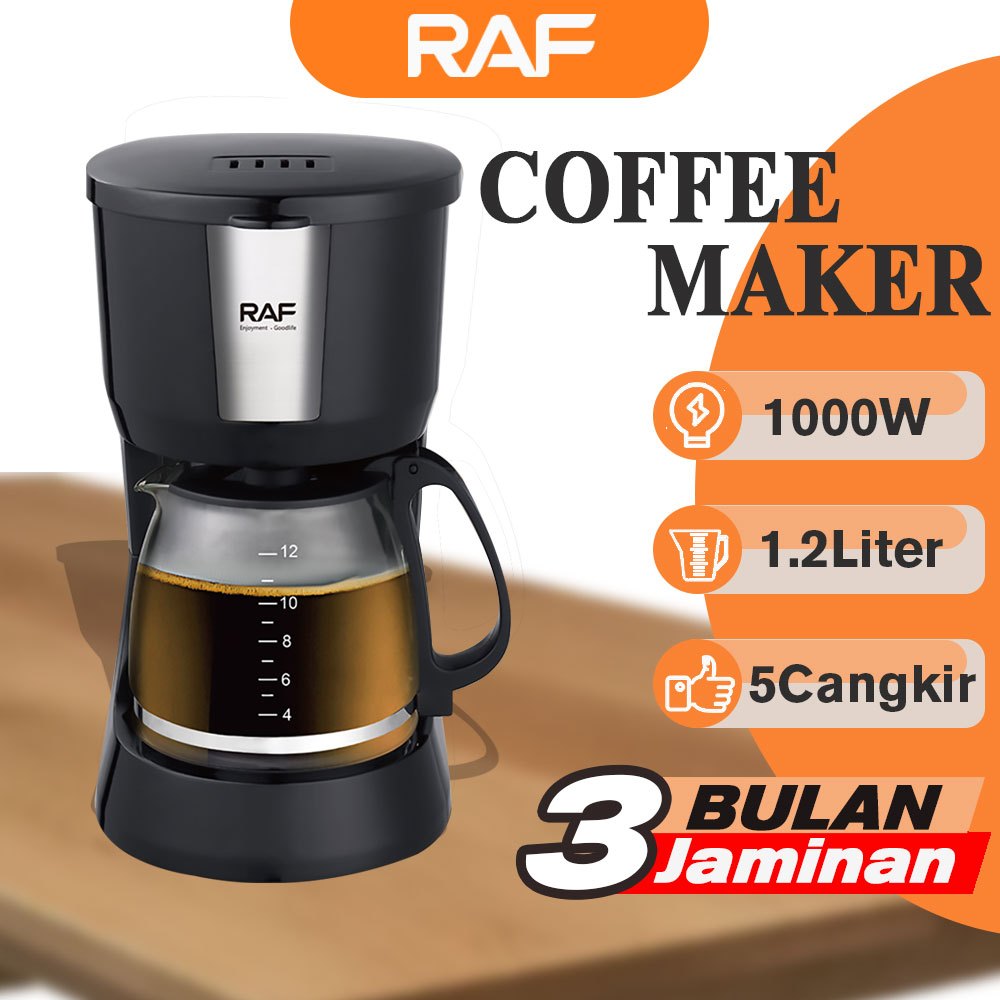 Jual RAF Mesin kopi Pembuat Teh Drip Coffee Maker Elektrik Otomatis Mesin Kopi Espreso | Shopee ...