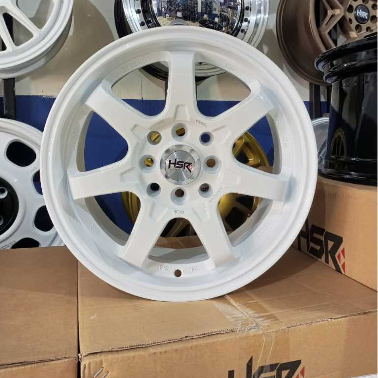 Jual Velg Mobil JDM RACING R15 Model Te37 Putih/White HSR BOROKO TJH dobel pcd 4X100 lebar 6,5 ...