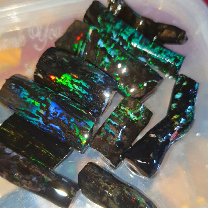 Jual paket bahan batu kalimaya black opal sempur asli banten | Shopee ...