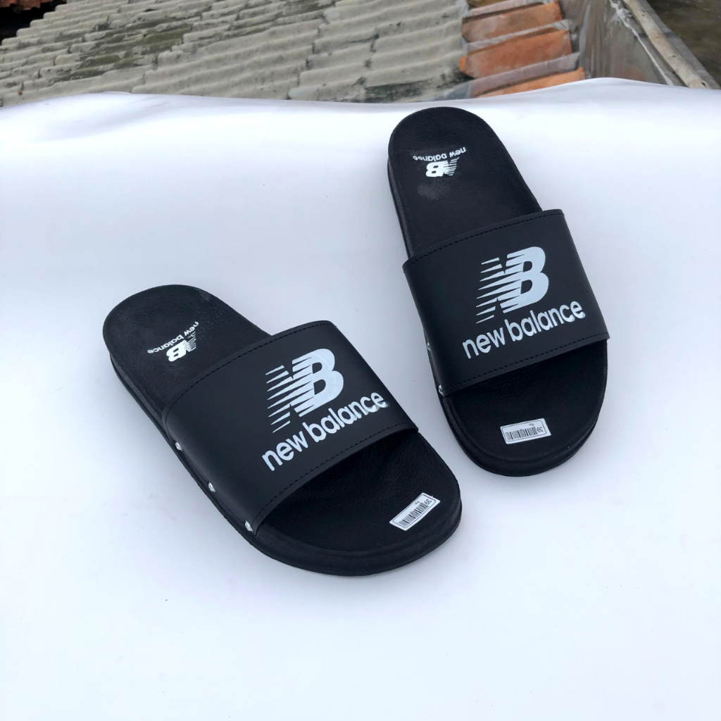 Jual Sandal Slop Pria Motif NB Sandal slide pria terbaru sandal selop ...