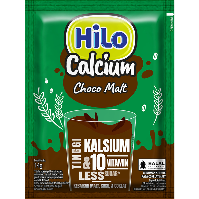 Jual Hilo Choco Malt Hi Calcium Sachet 14gram | Shopee Indonesia