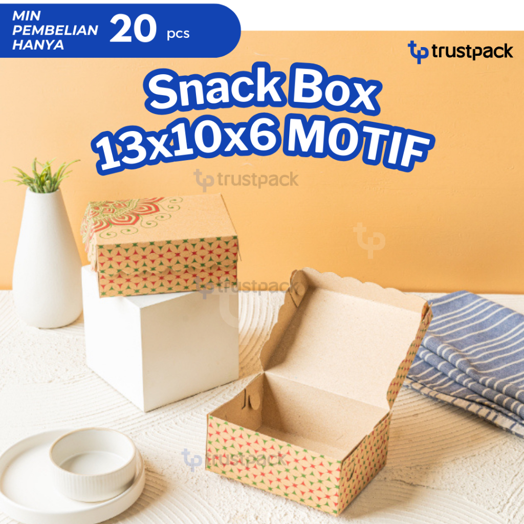 Jual Dus Snack Kraft Motif 13x10x6 Renda /dus molen / box bakery /dus ...