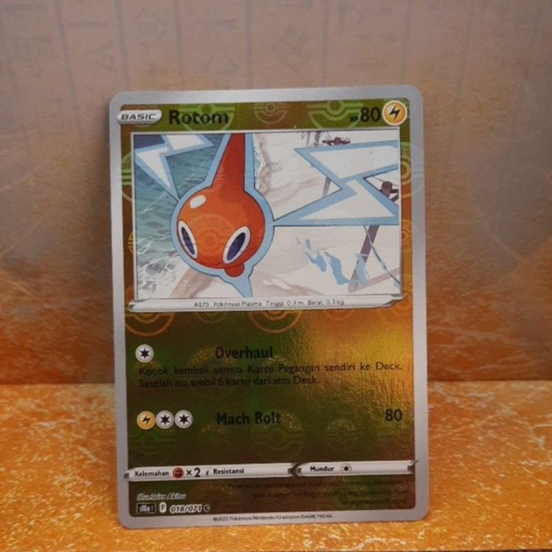 Jual kartu pokemon, pokemon card Rotom gold hologram | Shopee Indonesia