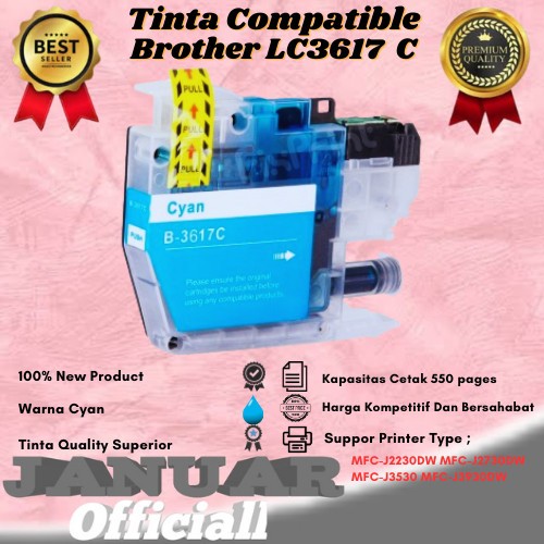 Jual Tinta Catridge Compatible Brother LC3617 LC3617 Cyan ( Biru ) For ...