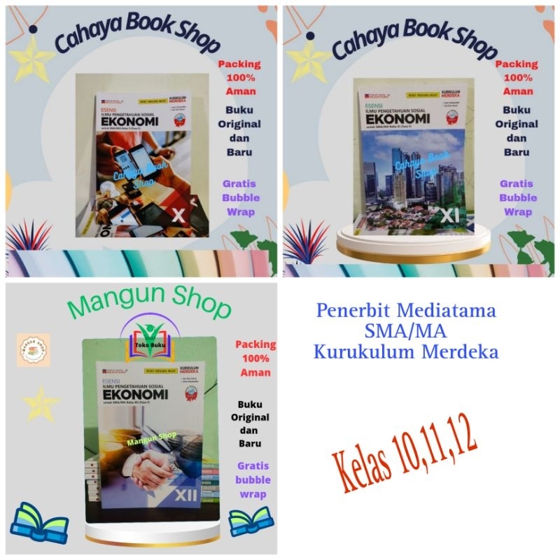 Jual Buku Esensi IPS Ekonomi Kelas 10,11,12 SMA Kurikulum Merdeka Mediatama | Shopee Indonesia