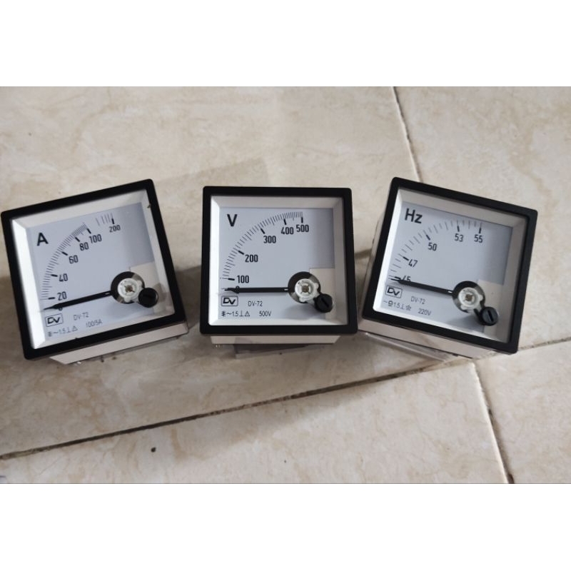Jual voltmeter 500v| ampere meter 50-5A 100-5A | hz meter 45-55hz ...